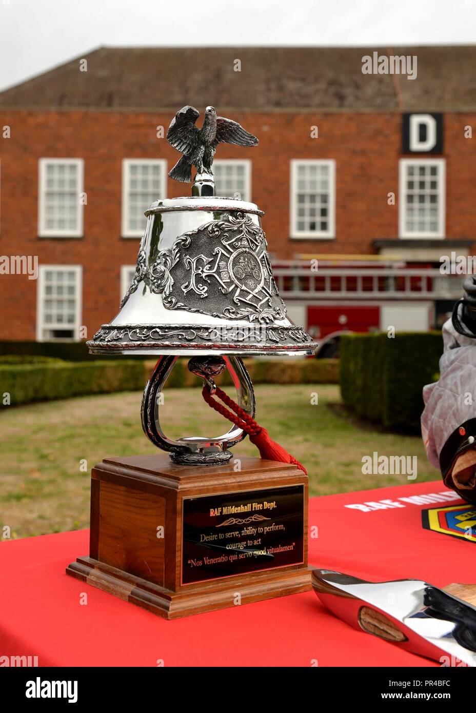 The 100th Civil Engineer Squadron Fire Department’s ceremonial bell ...