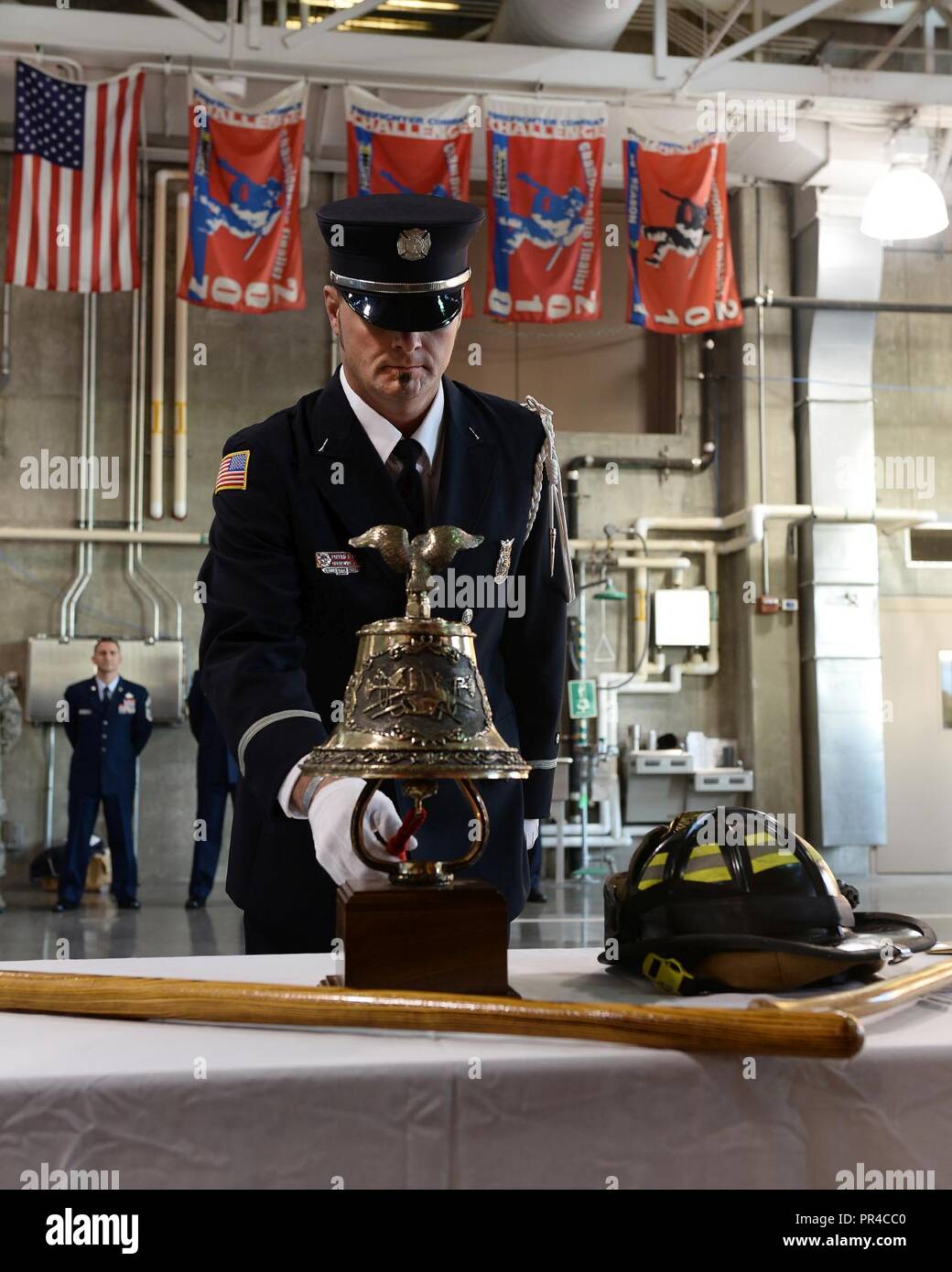 Offutt Air Force Base Firefighter Ceremonial Guard member Ronald Dawson ...