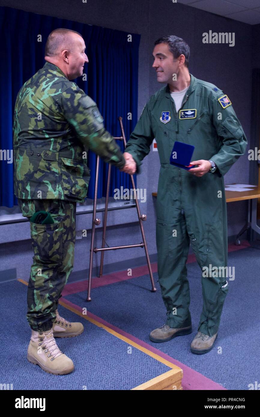 Czech Republic Brig. Gen. Jan Bures presents Alaska Air National Guard ...