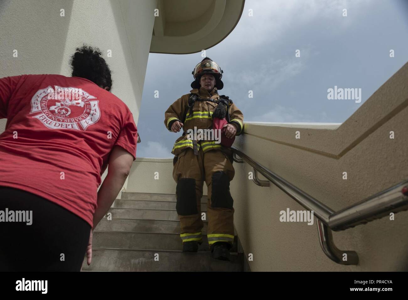 Engineer walk down stairs hi-res stock photography and images - Alamy