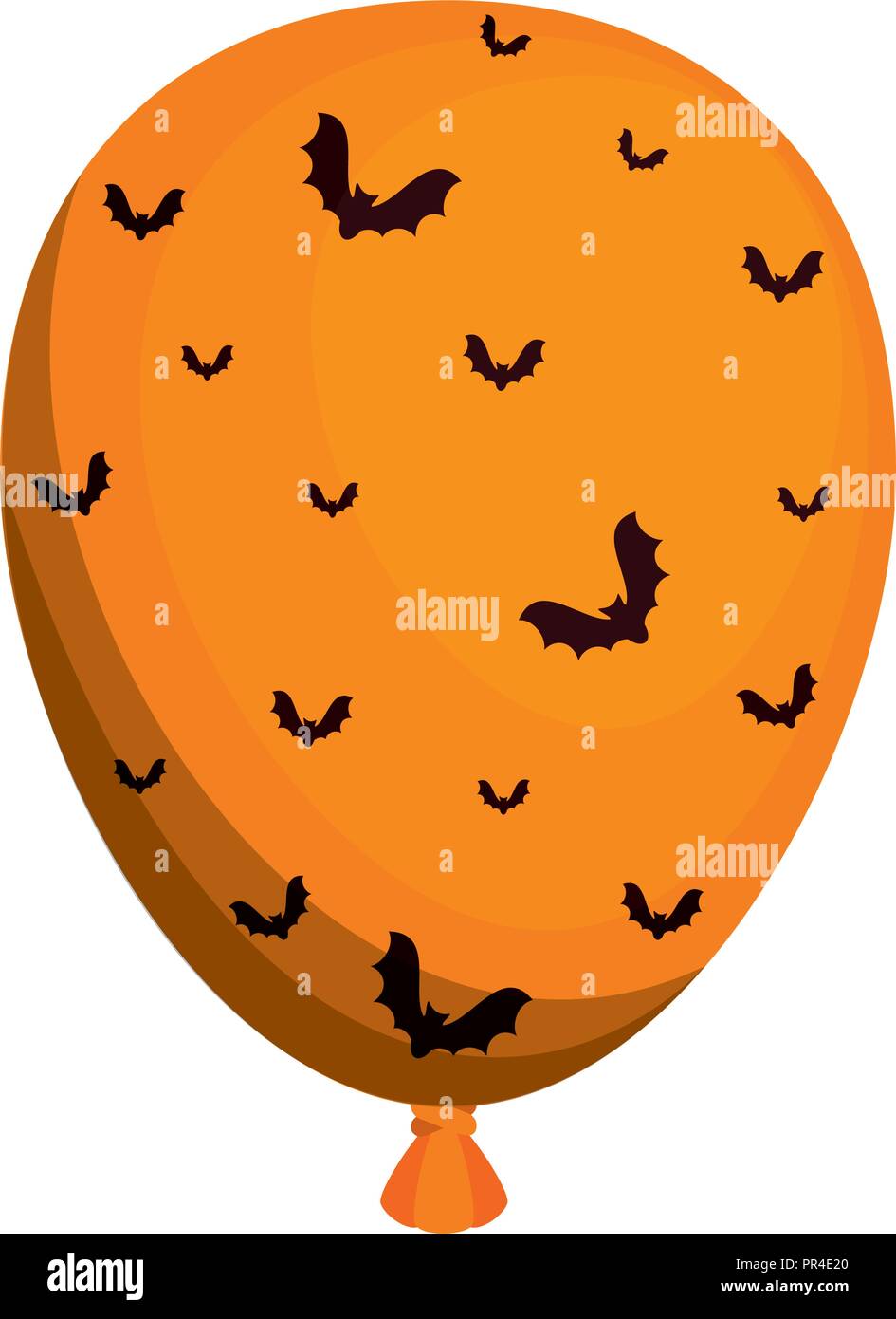halloween balloon helium with bats flying vector illustration design ...