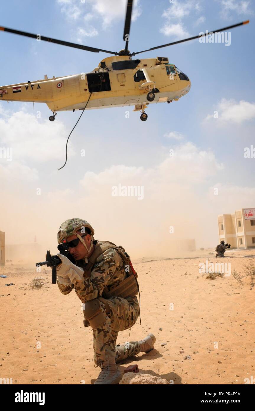 A Jordanian Special Operations Forces soldier provides security after ...