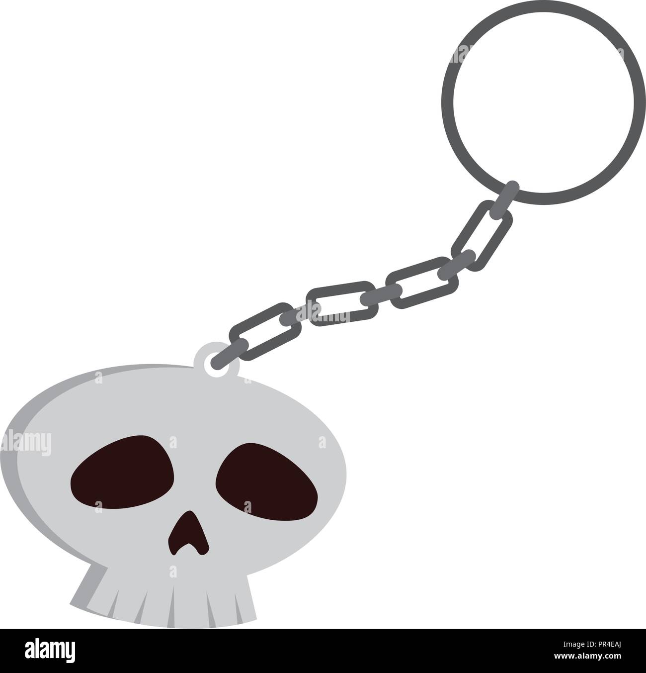 halloween key chain with skull vector illustration design Stock Vector ...