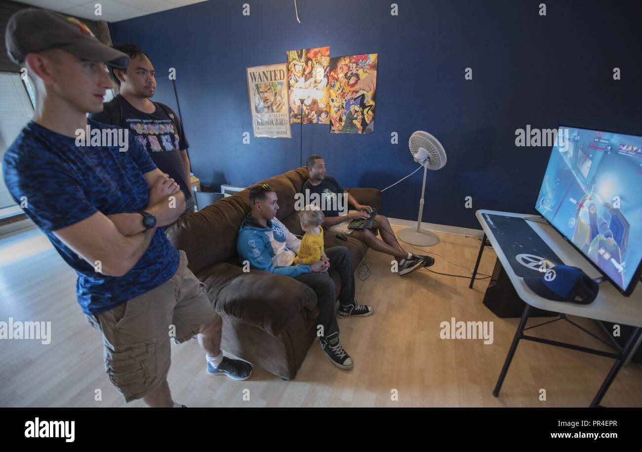 Spectators watch the 2018 Overwatch Championship Intramural Finals in ...