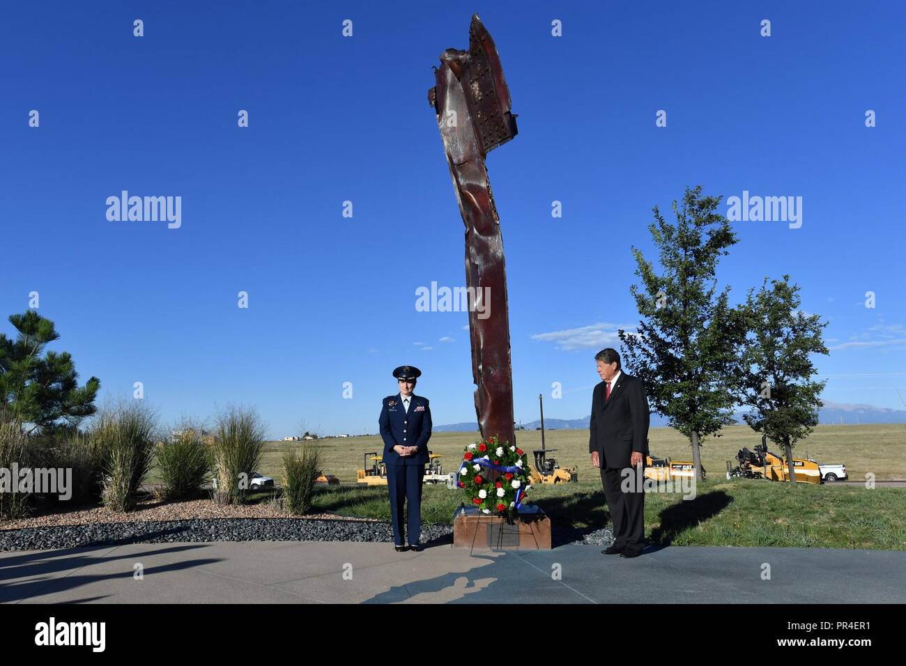 Col. Jennifer Grant, commander of the 50th Space Wing, left, and Don ...