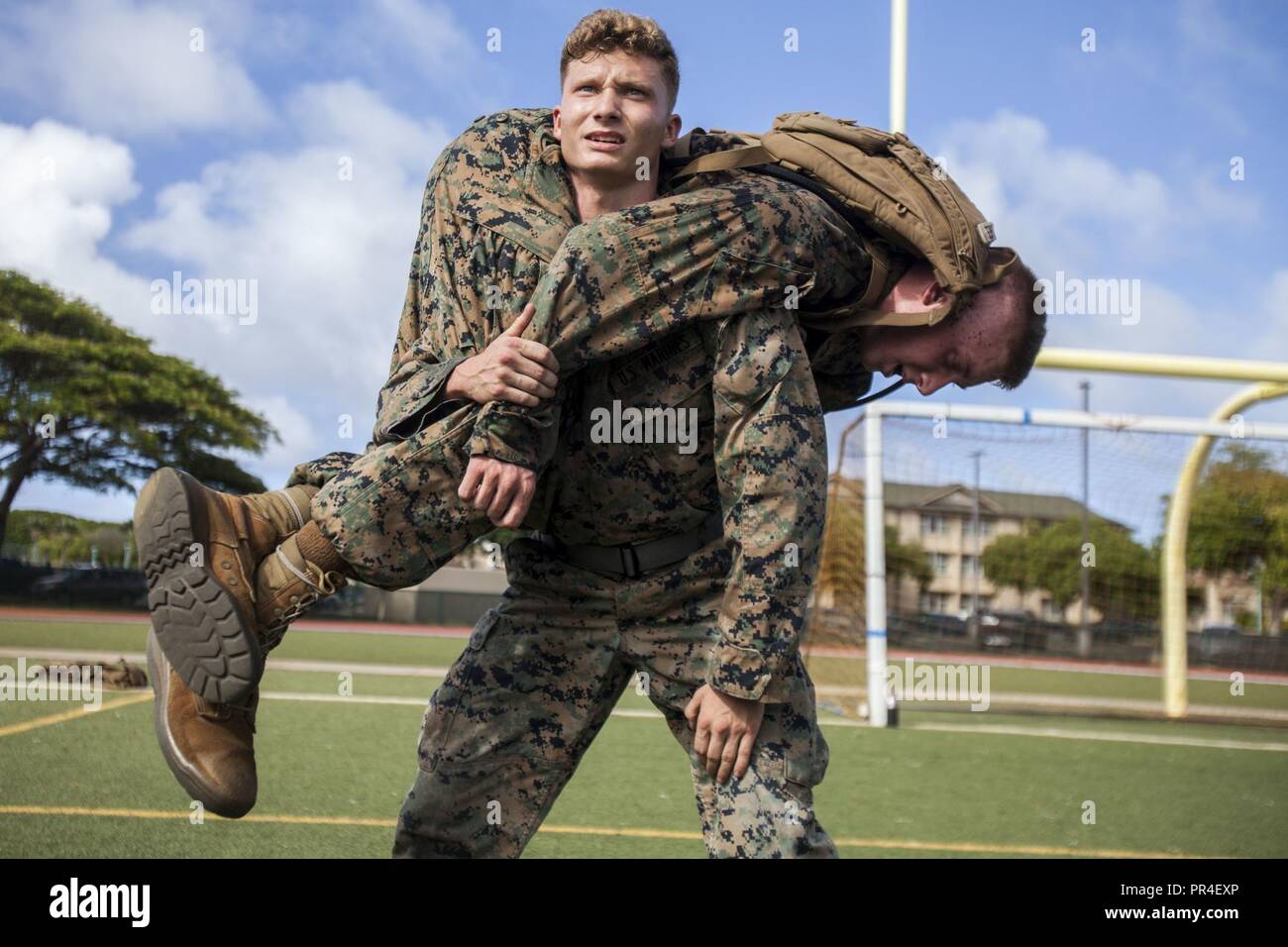 U.S. Marine Corps Cpl. Austin Foushee, a radio operator with 3rd Marine ...