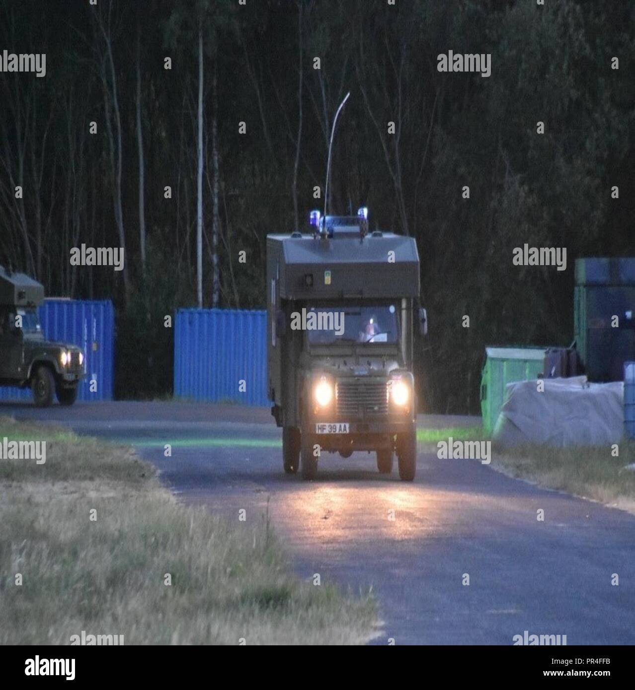 British field ambulances arrive at the 212th Combat Support Hospital in ...