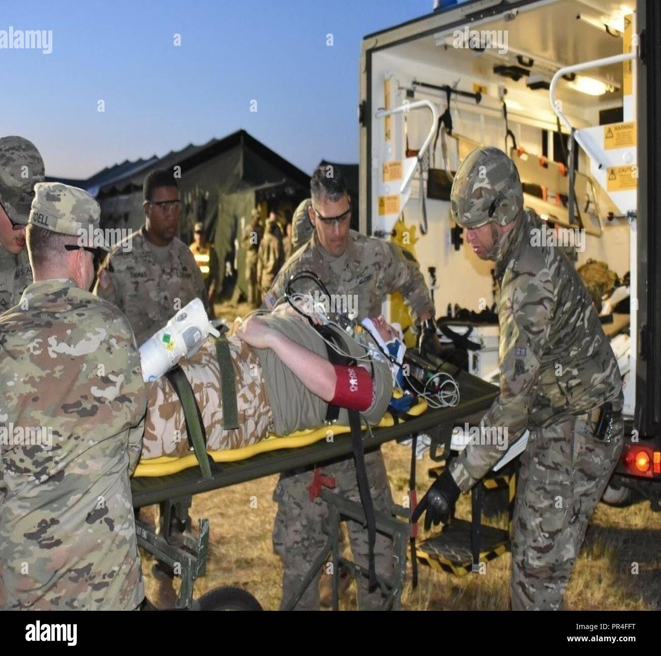Simulated casualties off loaded at the 212 Combat Support Hospital for ...