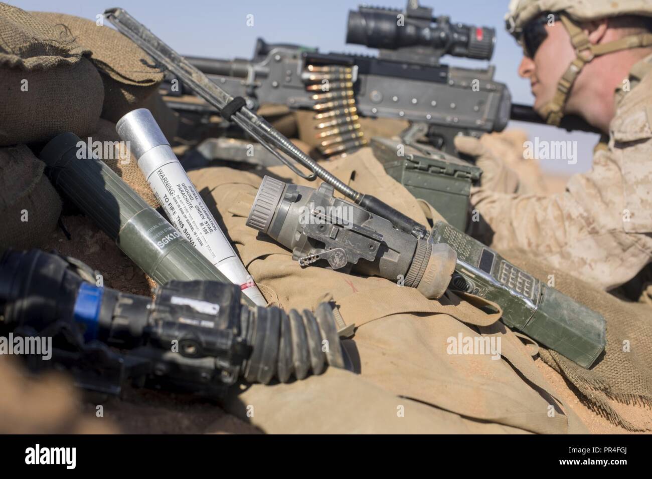 SOUTHWEST ASIA – U.S. Marine Corps Sgt. Philip Russell, a machine gun ...
