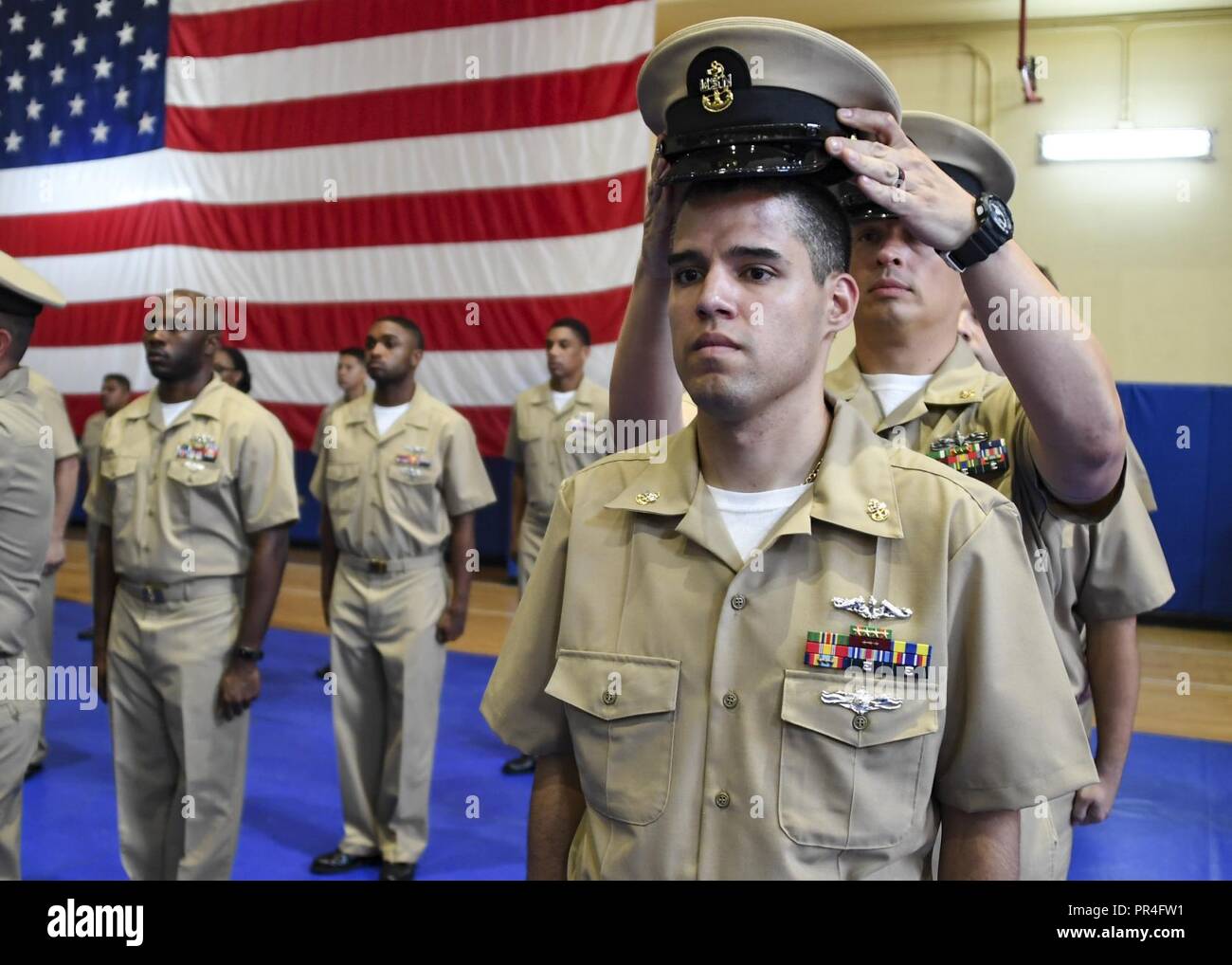 MANAMA, Bahrain (Sept. 13, 2018) Chief Electronics Technician Joshua ...