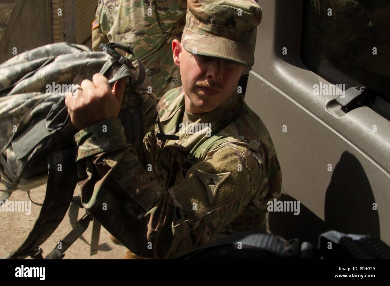 US Army Sgt. Brandon Keys, a broadcaster of the 7th Mobile Public ...