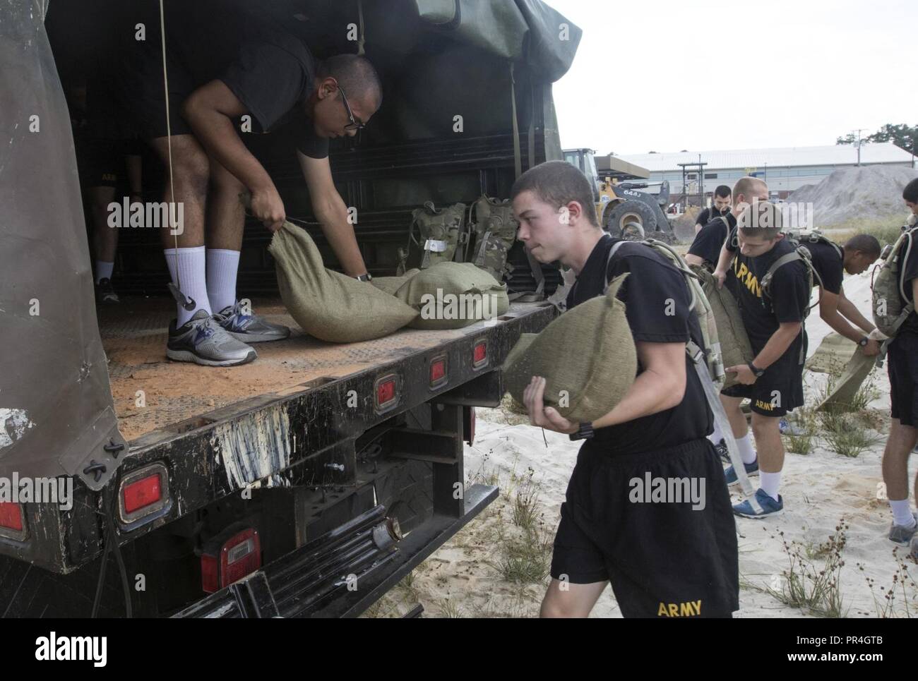Trainees from the 120th Adjutant General Battalion (Reception) fill ...