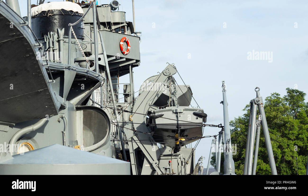 outside view of the war ship Stock Photo - Alamy