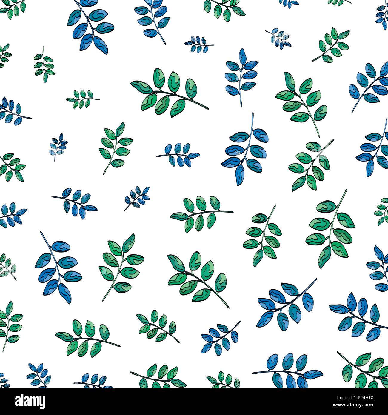 branches with leafs pattern background vector illustration design Stock ...