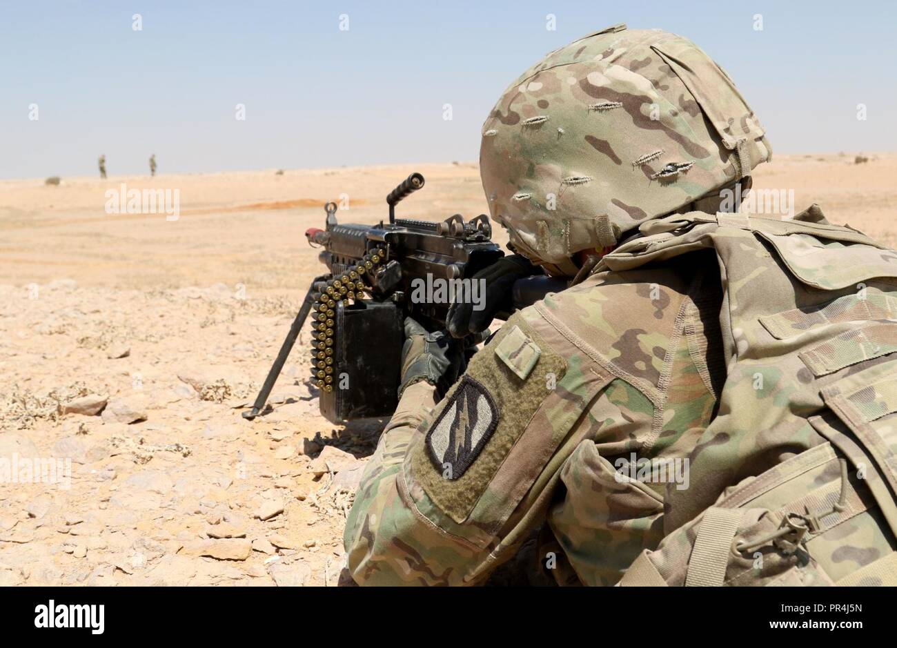 MOHAMED NAGUIB MILITARY BASE, Egypt – Spc. Zachary Johnson, M249 gunner ...