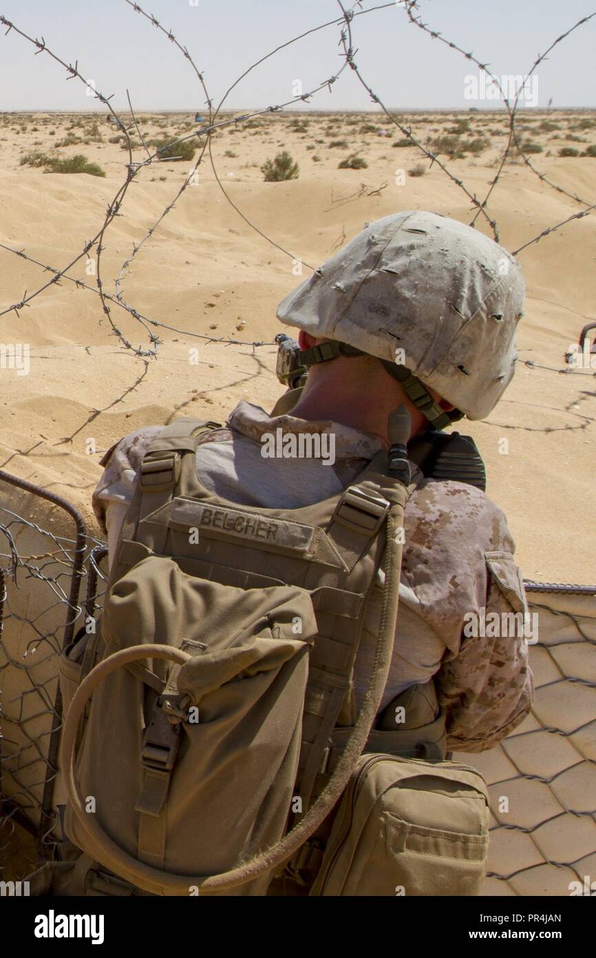 U.S. Marine Corps Lance Cpl. Jake Belcher, an infantryman assigned to ...