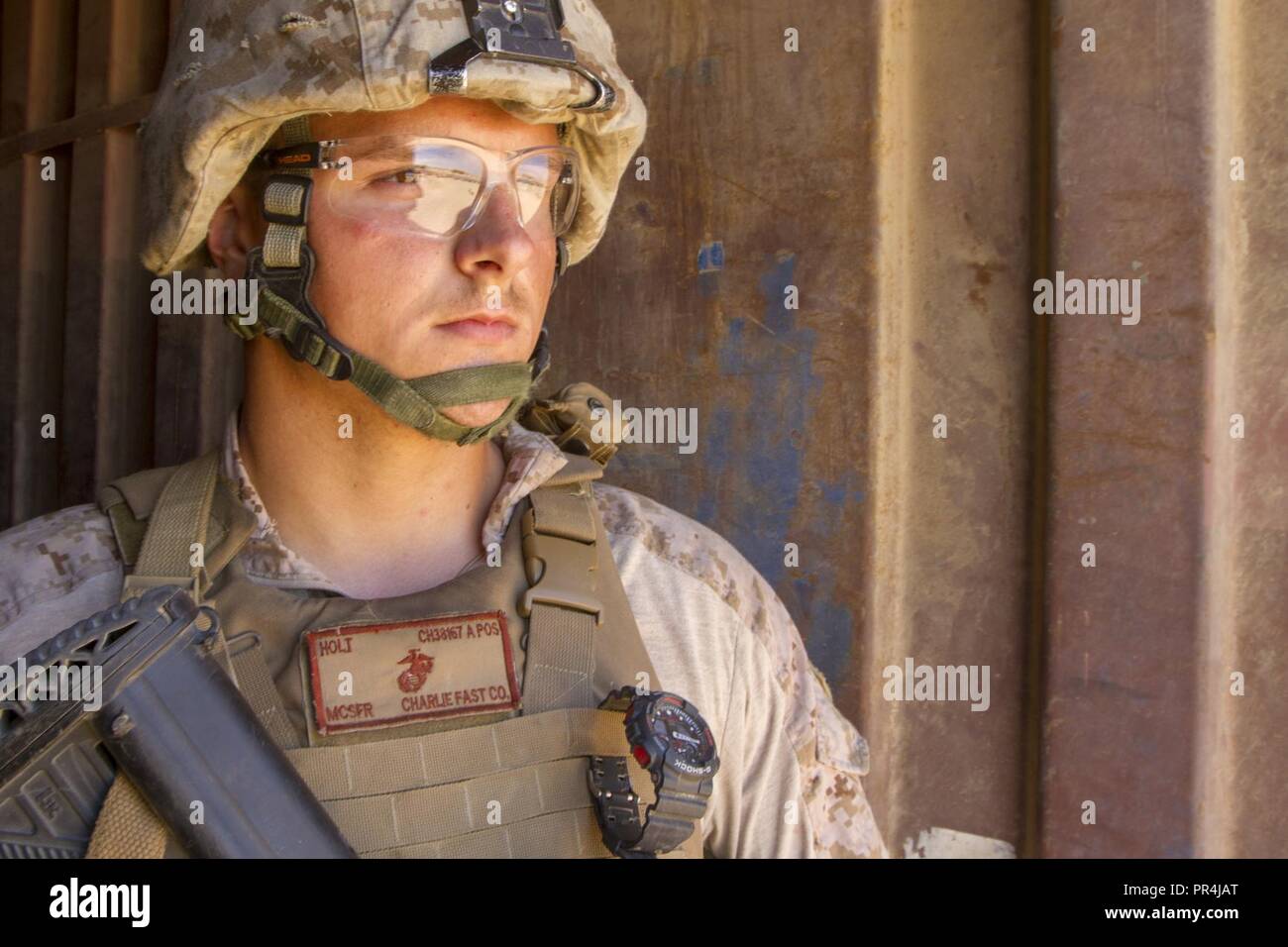 U.S. Marine Corps Lance Cpl. Tyler Holt, an infantryman assigned to the ...