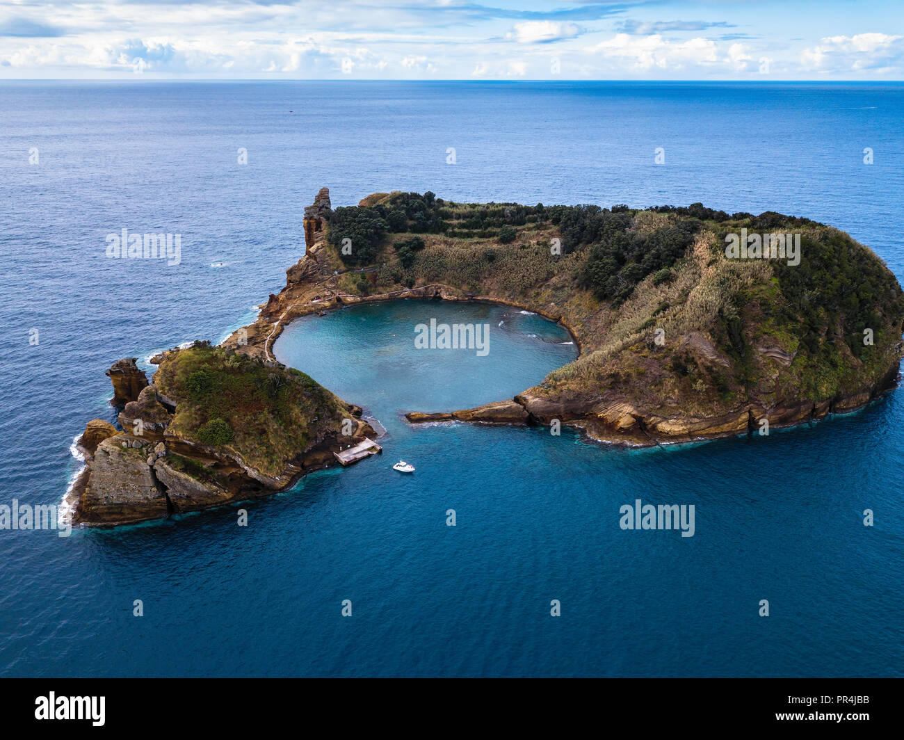 Islet of Vila Franca do Campo near San Miguel island, is formed by the ...