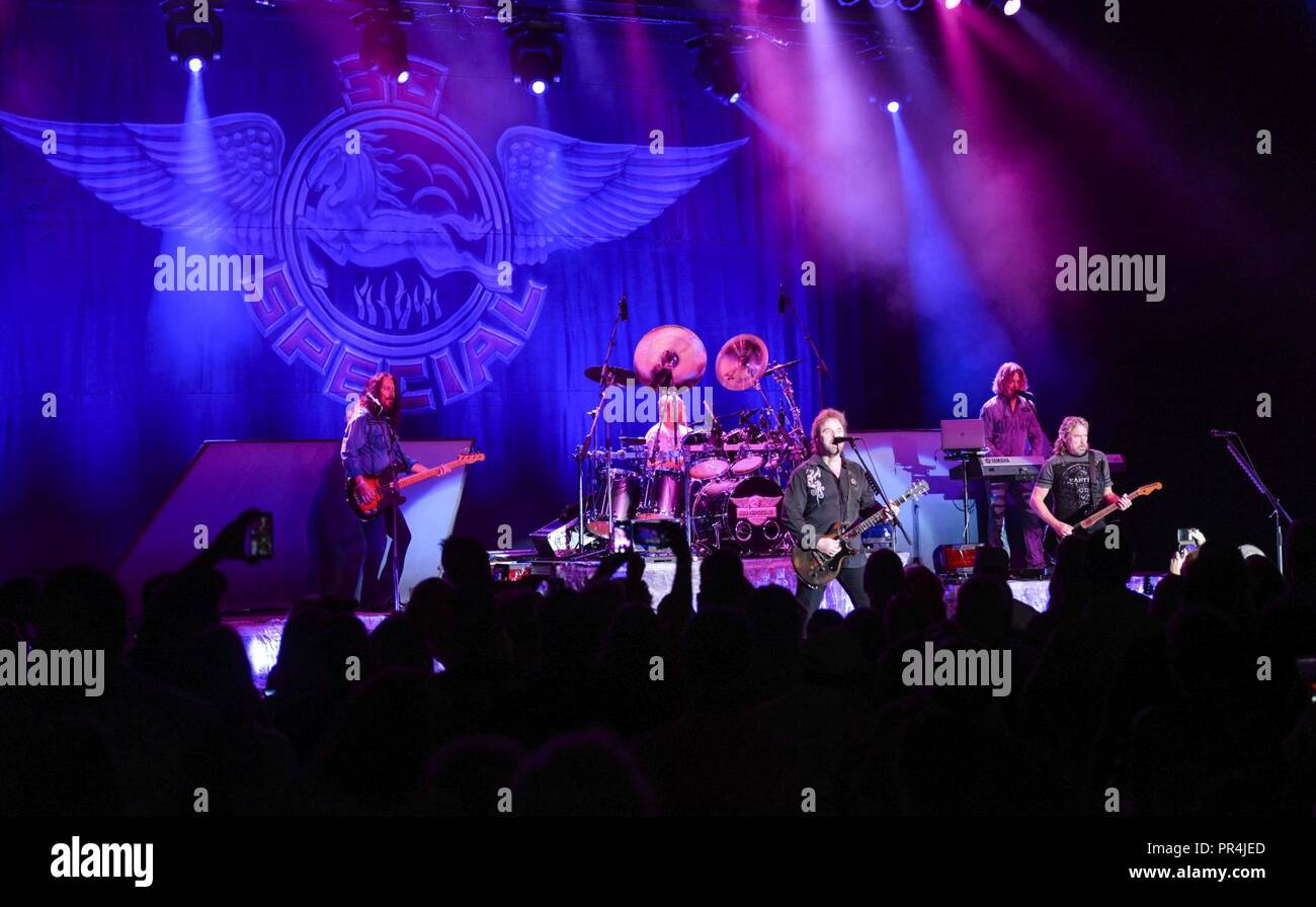 The band 38 Special performs for a crowd as part of military ...
