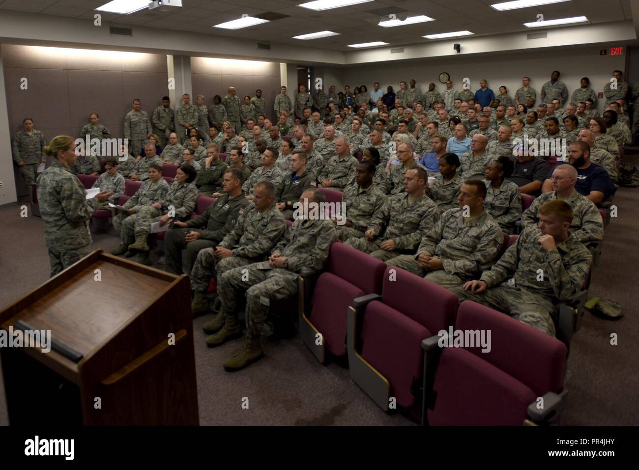 U.S. Air Force Col. Bryony Terrell, commander 145th Airlift Wing ...