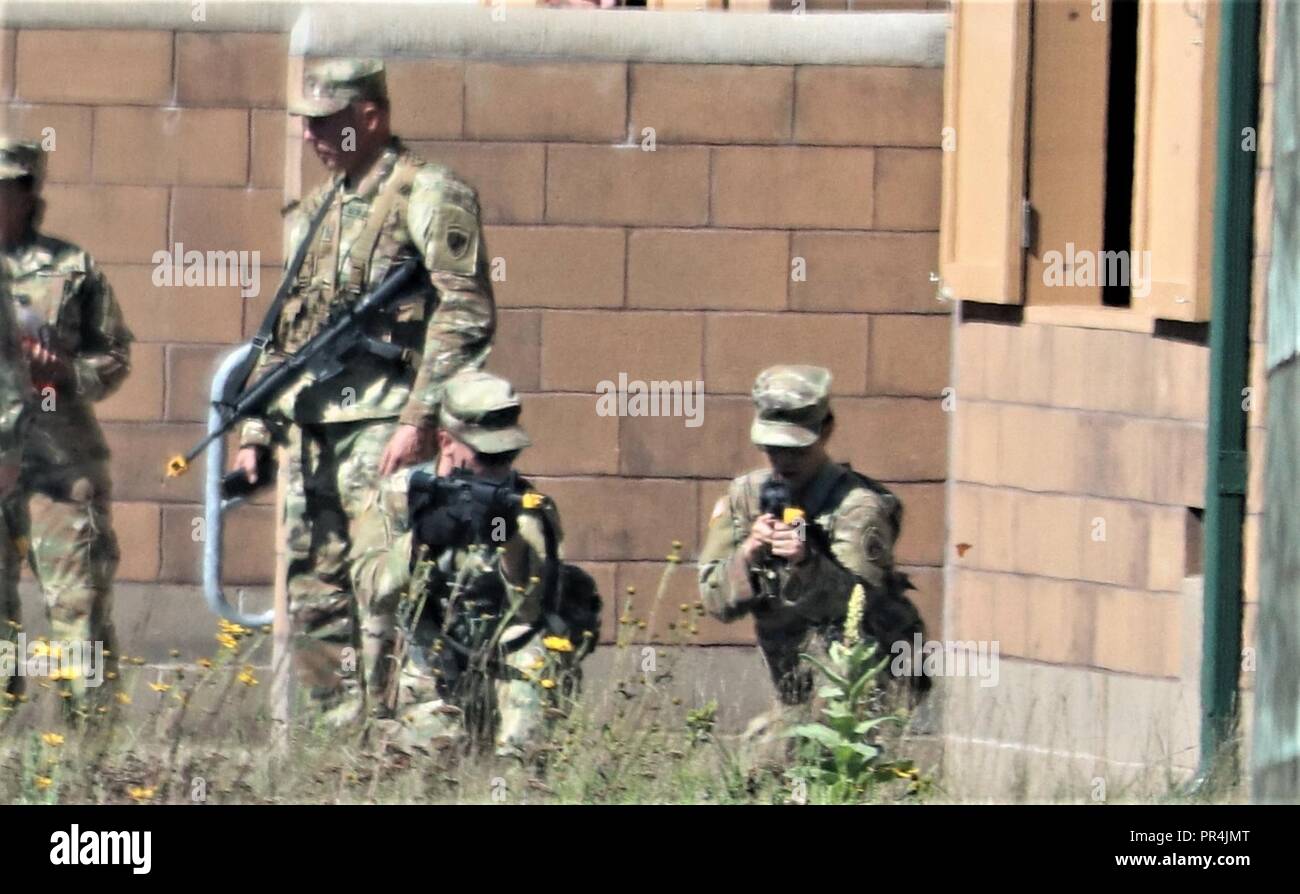 Army civil affairs Soldiers complete training Sept. 6, 2018, at the ...