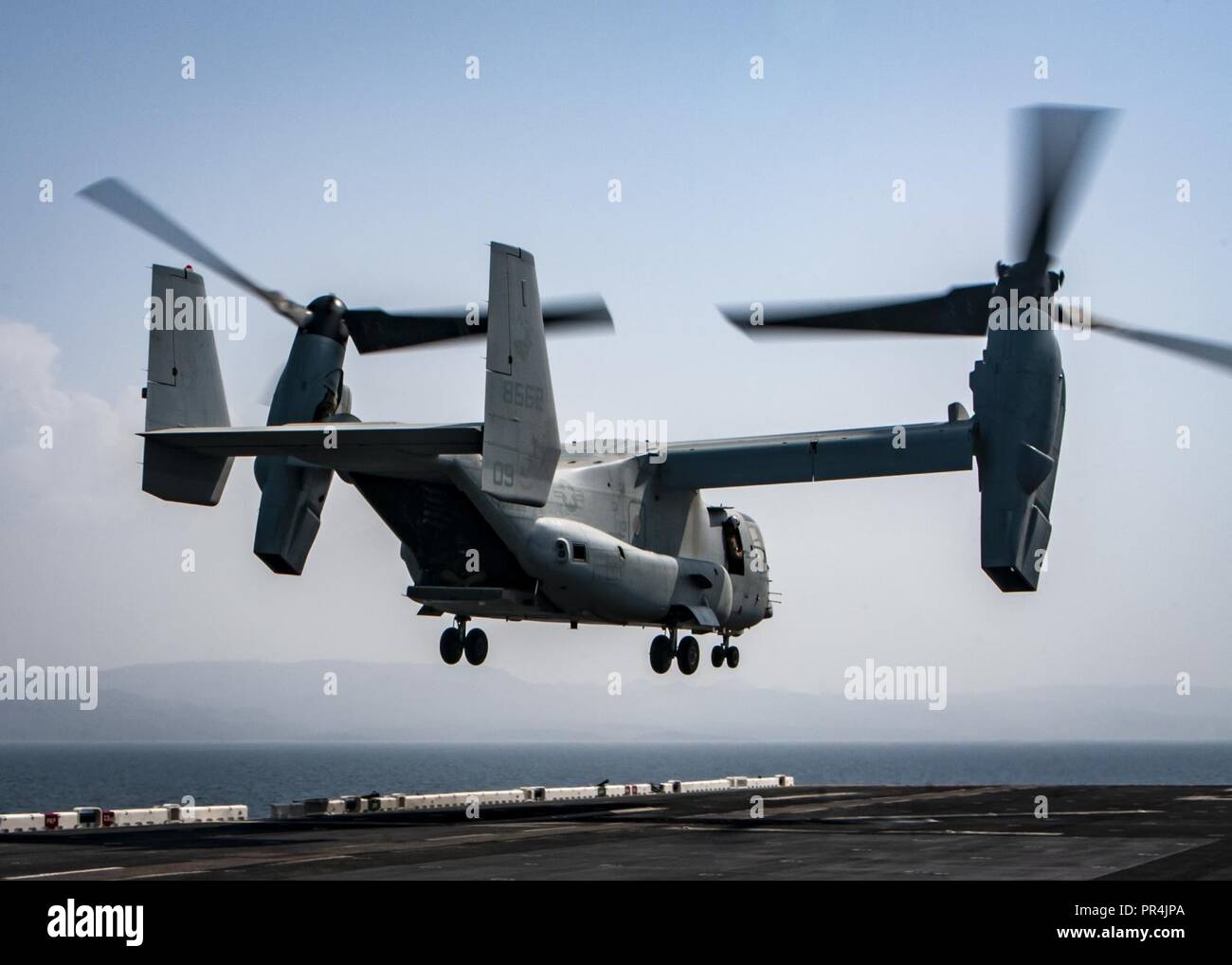 GULF OF ADEN (Sept. 10, 2018) An MV-22 Osprey tiltrotor aircraft ...