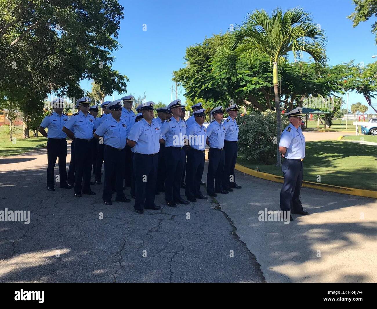U. S. Coast Guard Air Station Borinquen officers and chiefs gathered ...
