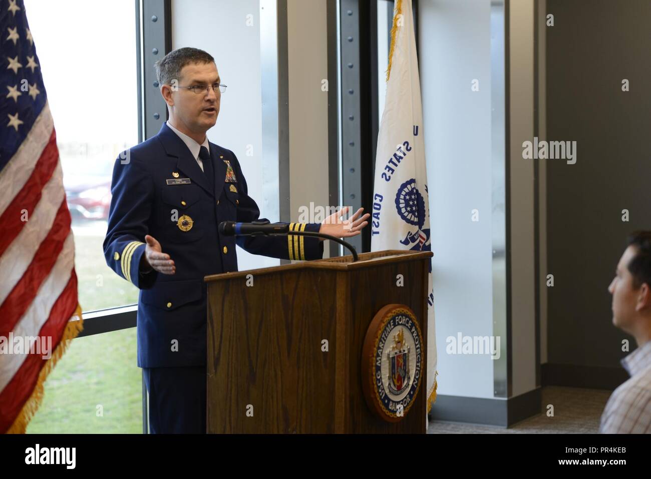 Cmdr. Thomas Evans, commanding officer, Maritime Force Protection Unit ...