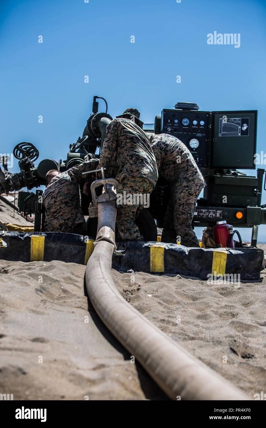 U.S. Marines with Bulk Fuel Company, 7th Engineer Support Battalion ...
