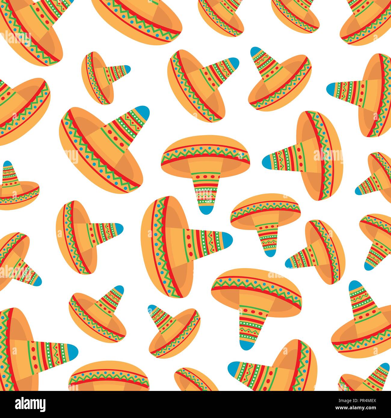 mexican hats culture pattern vector illustration design Stock Vector ...