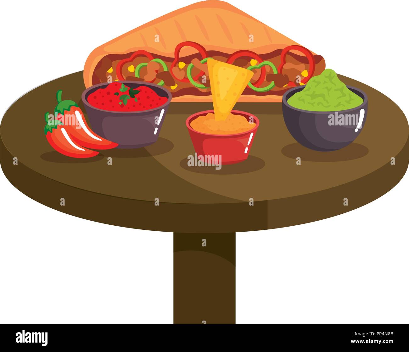 table with mexican food menu vector illustration design Stock Vector ...
