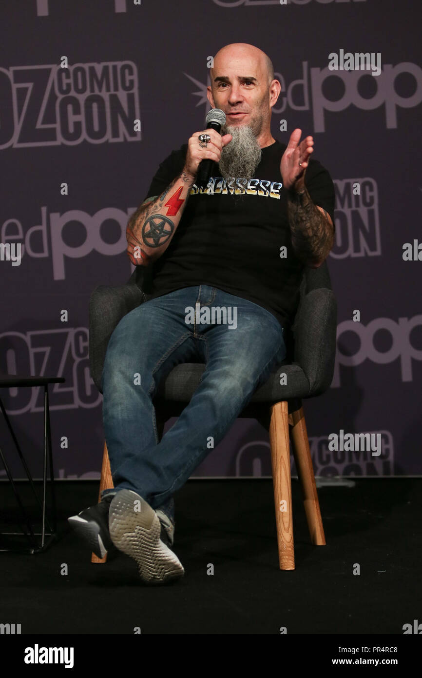 Sydney, NSW, Australia. 29th Sep, 2018. Scott Ian during his panel ...