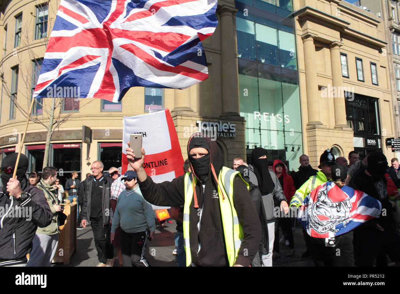 Newcastle, UK. 29th September 2018. North East Front line Patriots ...