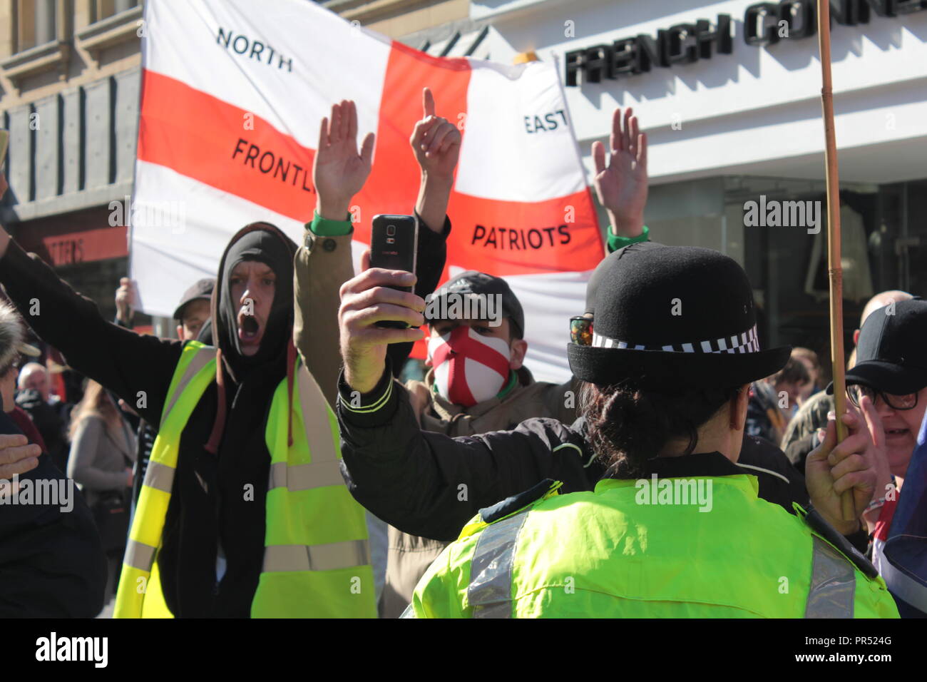 Newcastle, UK. 29th September 2018. North East Front line Patriots ...