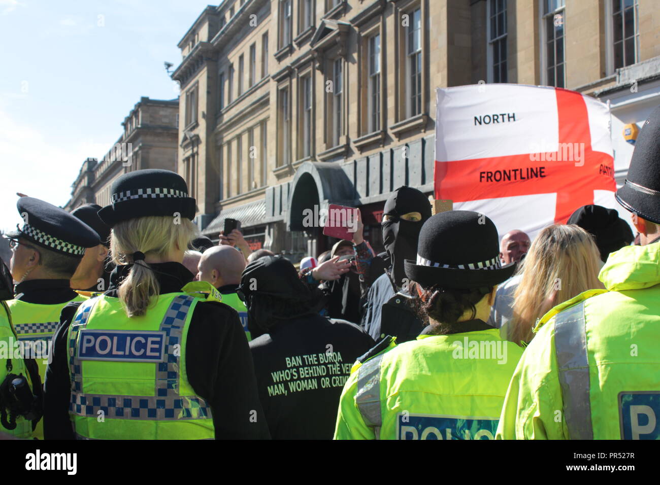 Newcastle, UK. 29th September 2018. North East Front line Patriots ...