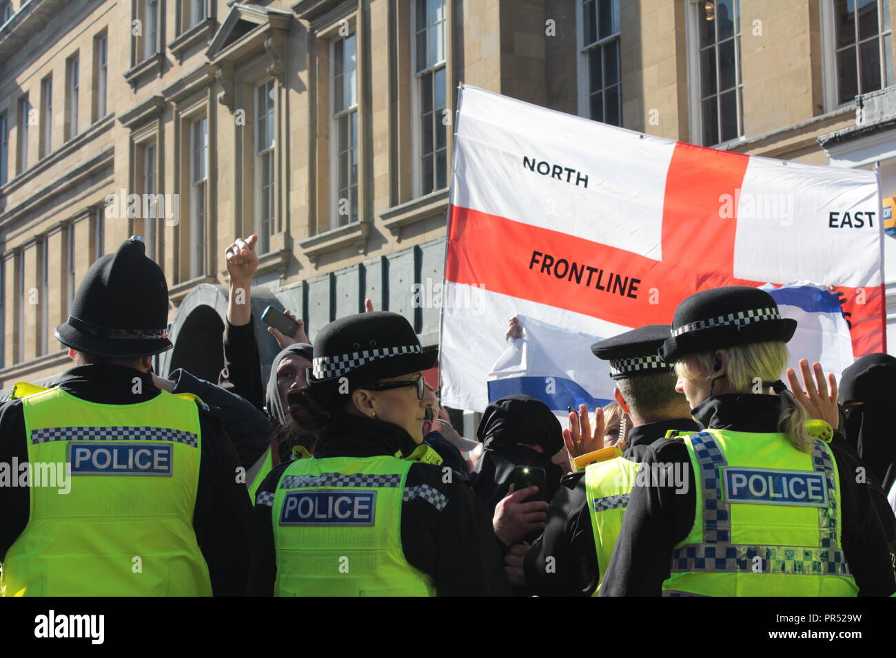 Newcastle, UK. 29th September 2018. North East Front line Patriots ...