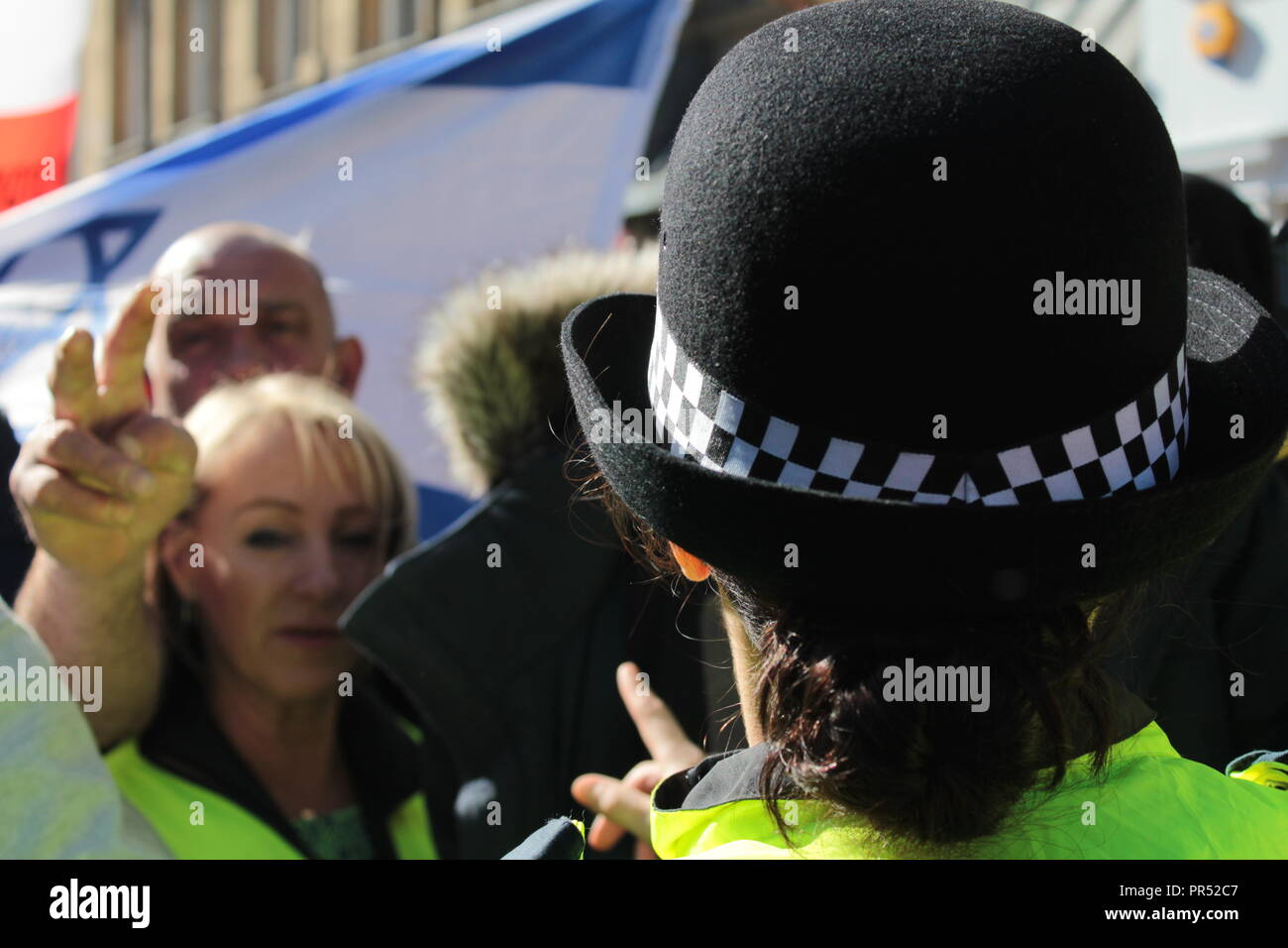 Newcastle, UK. 29th September 2018. North East Front line Patriots demonstration by calling for ...