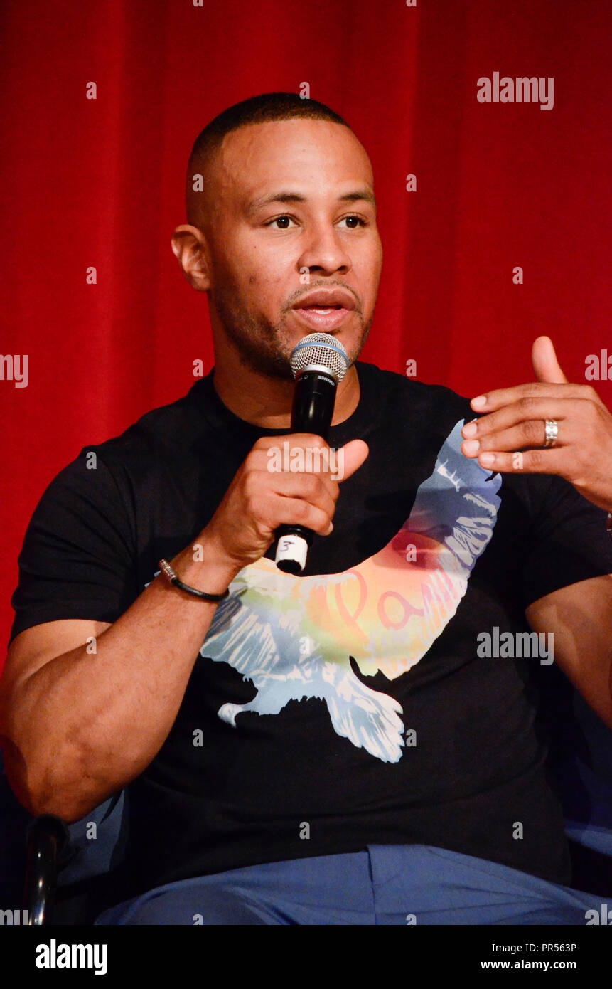 New York, NY, USA. 29th Sep, 2018. DeVon Franklin attends the WBLS/WLIB ...