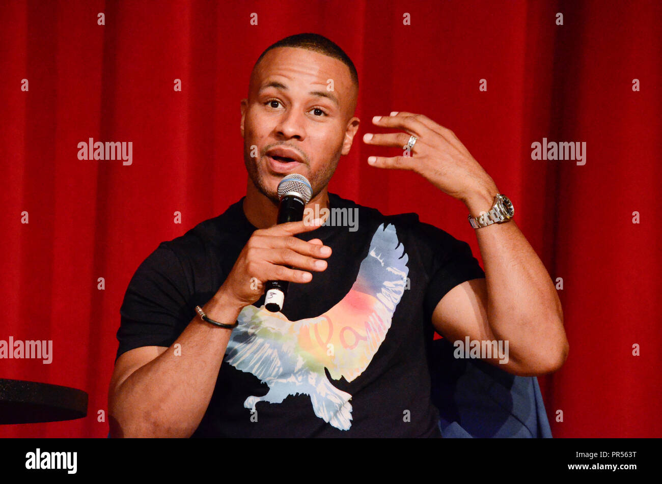 New York, NY, USA. 29th Sep, 2018. DeVon Franklin attends the WBLS/WLIB ...