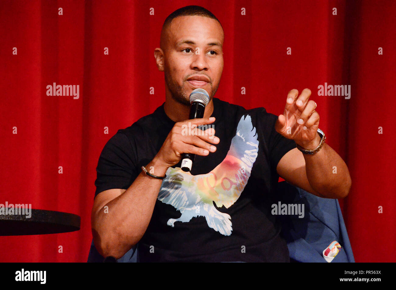 New York, NY, USA. 29th Sep, 2018. DeVon Franklin attends the WBLS/WLIB ...