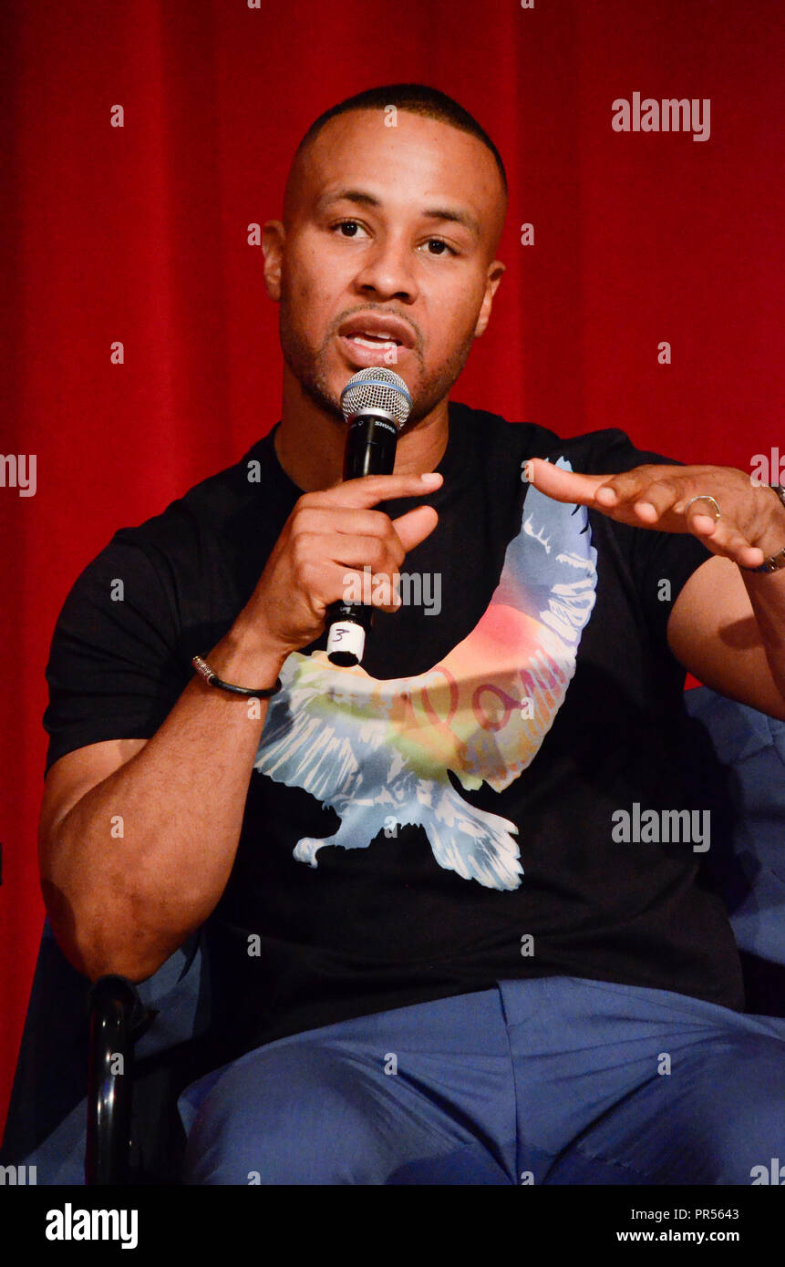 New York, NY, USA. 29th Sep, 2018. DeVon Franklin attends the WBLS/WLIB ...