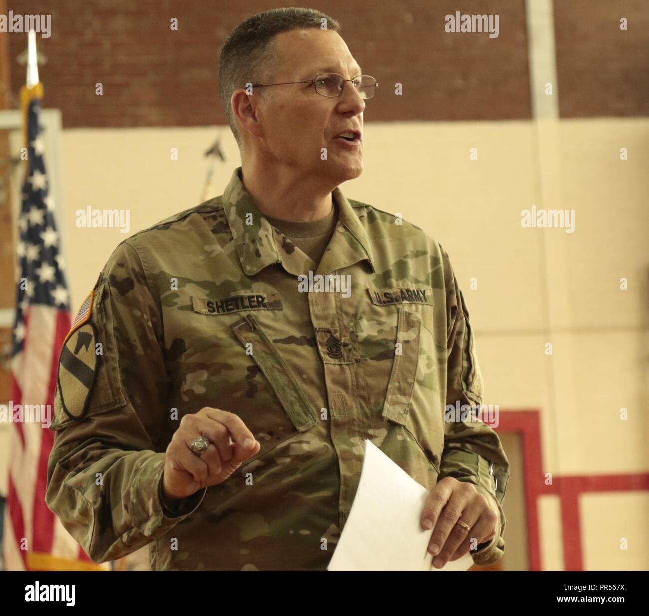 Command Sgt. Maj. Dale A. Shetler, the senior enlisted advisor of the ...