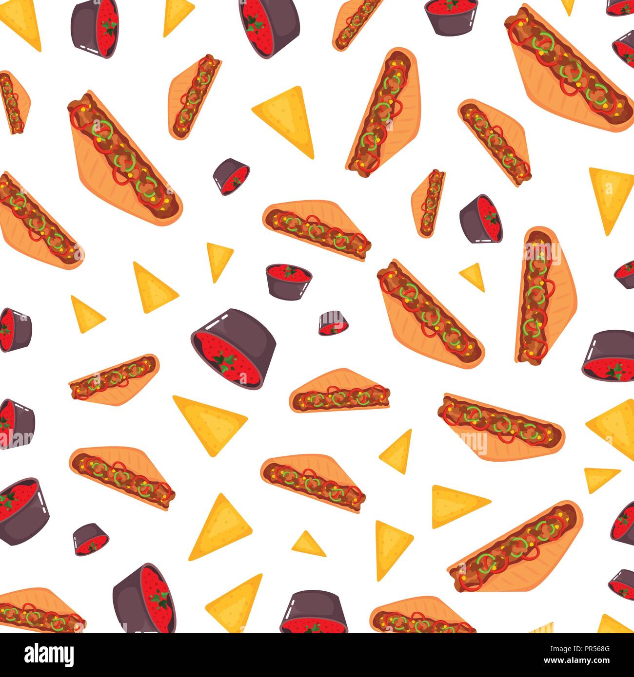 delicious mexican food pattern vector illustration design Stock Vector ...