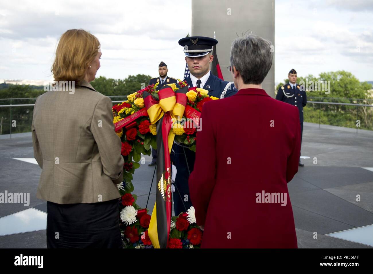 Emily Haber, German Ambassador to the U.S., left, and Heather Wilson ...