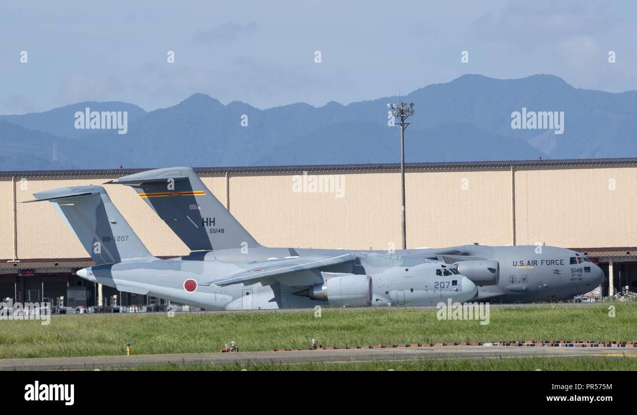 A Japan Air Self-Defense Force Kawasaki C-2 assigned to the 403rd ...