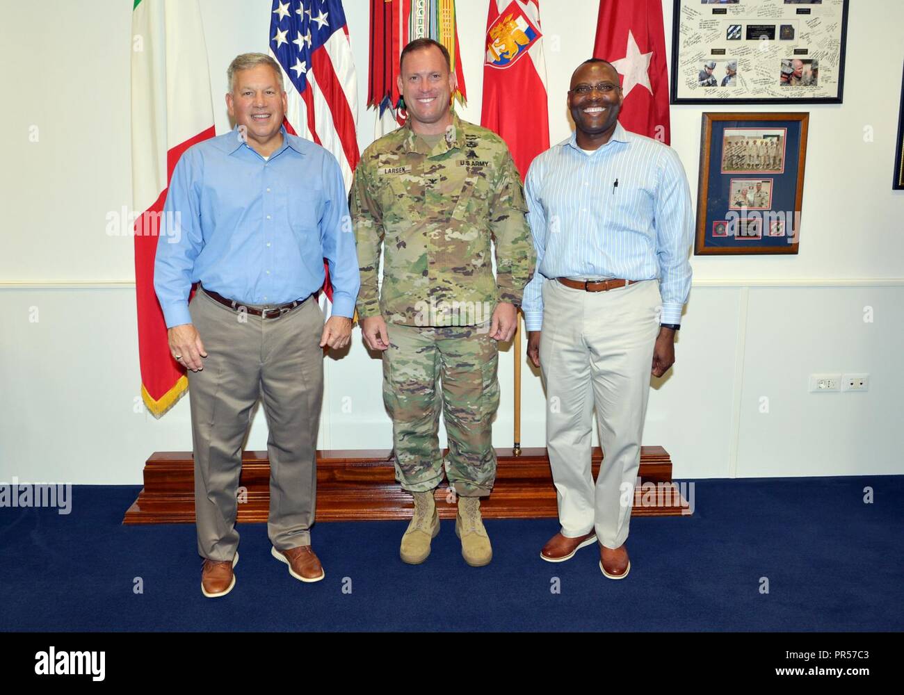 Col. Michael M. Larsen, Chief of Staff for U.S. Army Africa (center ...