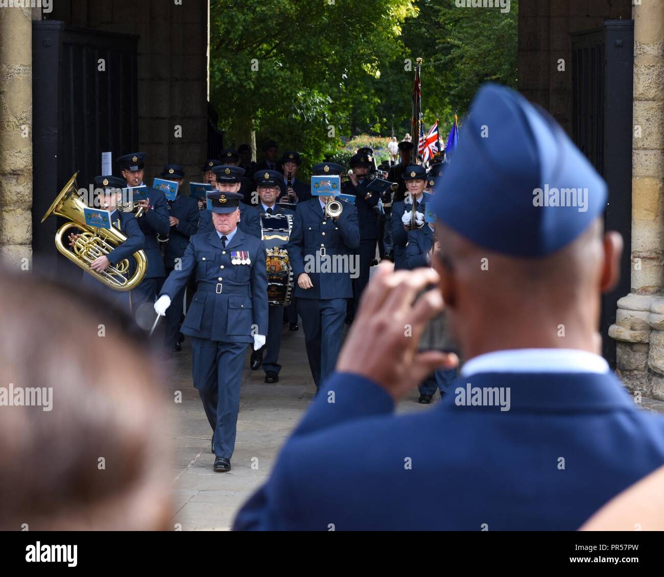 Royal Air Force personnel march in a Battle of Britain Remembrance ...
