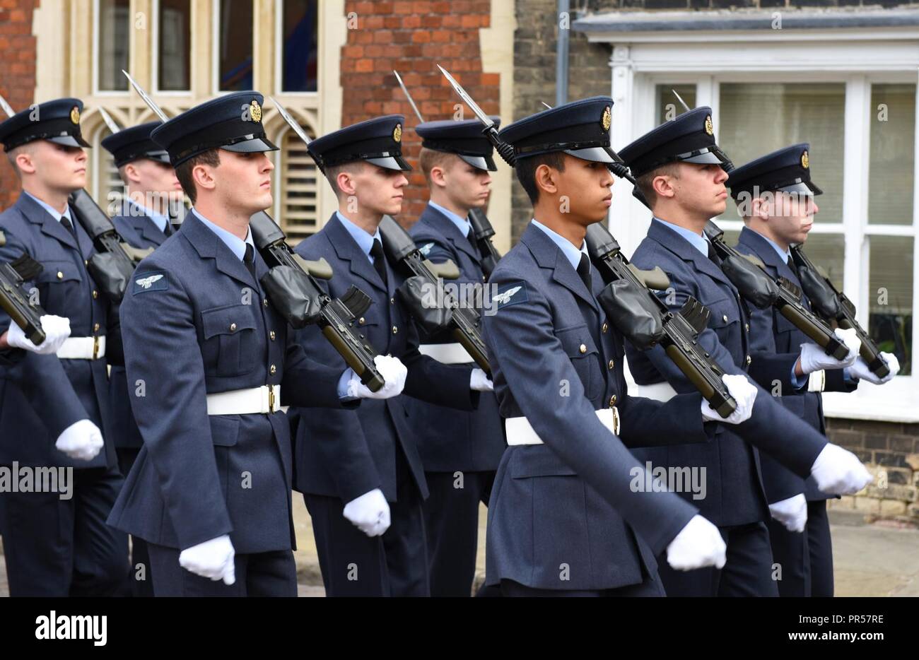 Royal Air Force personnel march in a Battle of Britain Remembrance ...