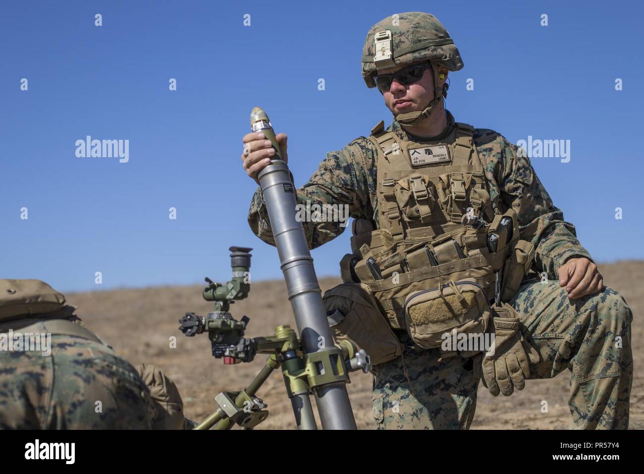 Marine Corps Base Camp Pendleton, CA — Pfc. John Randall, a mortarman ...