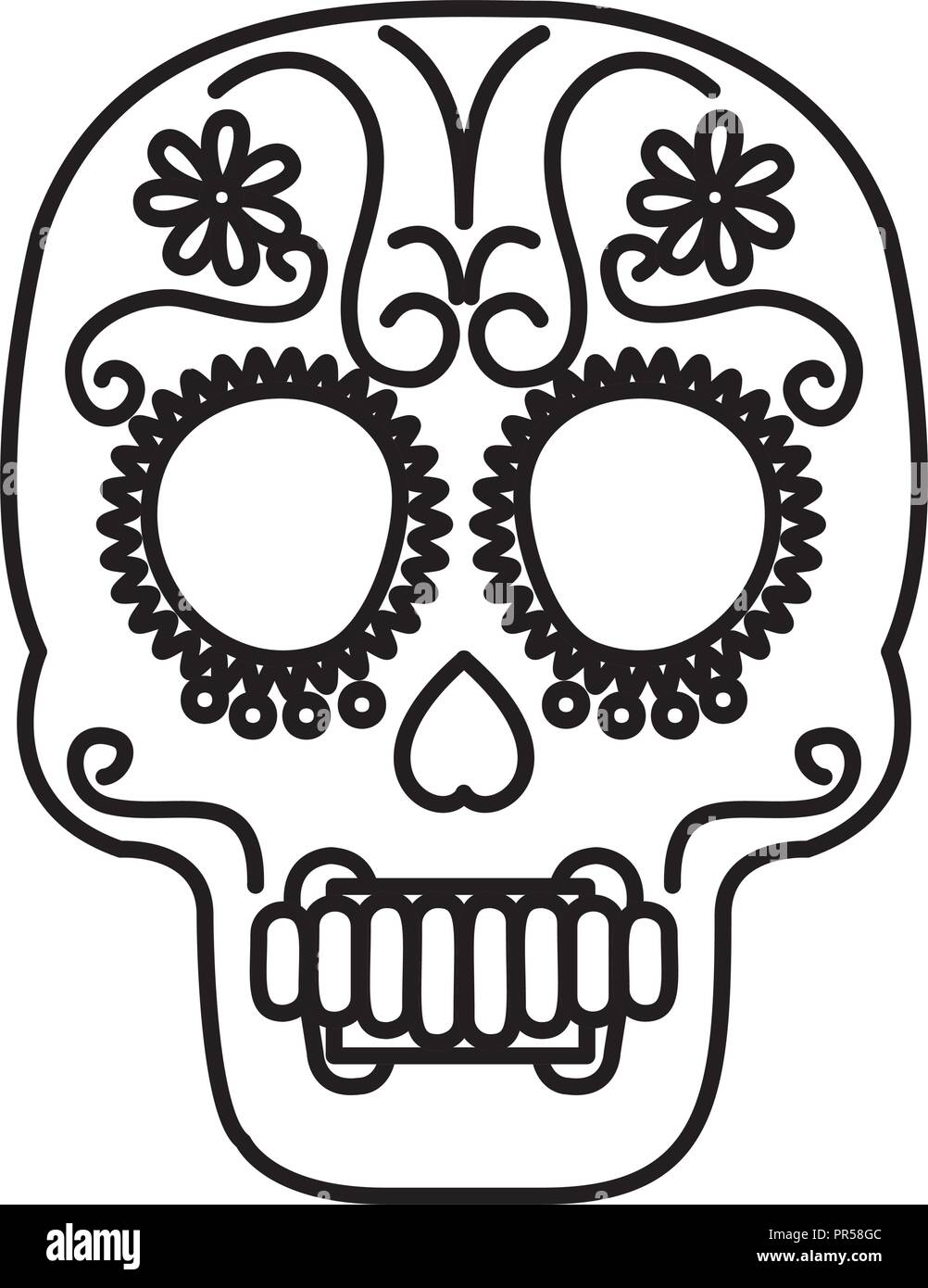 mask of the santa death vector illustration design Stock Vector Image ...